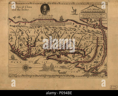 Virginia. Relief shown pictorially. Oriented with north to the right ...