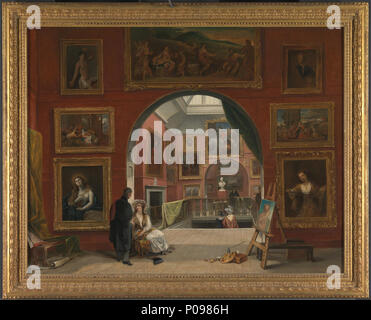 Alfred Joseph Woolmer - Interior of the British Institution (Old Master ...