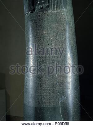 Mesopotamia. Code of Hammurabi. Babylonian law code. 1754 BC Stock ...