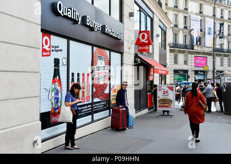 Quick fast food restaurant, Paris 5th, France Stock Photo: 138093016 ...