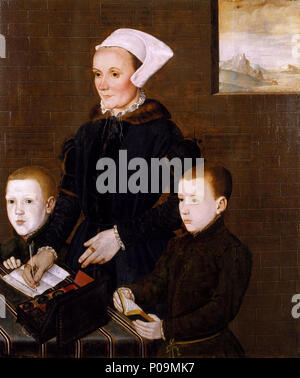 Alice Barnham and Her Sons Martin and Steven 1557 Stock Photo - Alamy
