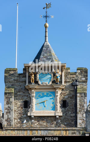 St Mary's Church Rye with clock face, inscription, chimes and weather ...