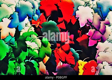 Computer graphics of abstract floral psychedelic background stylization ...