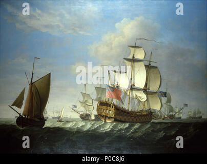 English ships getting under way Stock Photo - Alamy