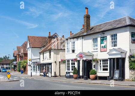 Period houses on Horton Road, Datchet, Berkshire, England, United Stock ...