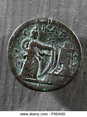 Roman bronze sistrum (musical instrument) from Pompeii on display in ...
