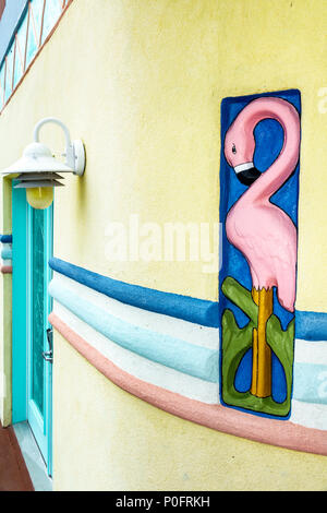 Pink Flamingo, Vilano Beach, Florida Stock Photo - Alamy