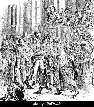Napoleon Bonaparte during the Coup of 18 Brumaire (9 november 1799 ...