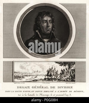 Death of French general Louis Desaix (1768-1800). Battle of Stock Photo ...