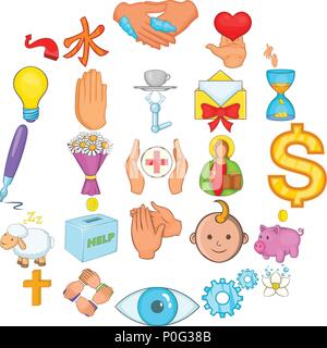 Goodness icons set, cartoon style Stock Vector Image & Art - Alamy