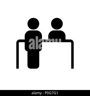 Customer service desk vector icon. Reception symbol for graphic design ...