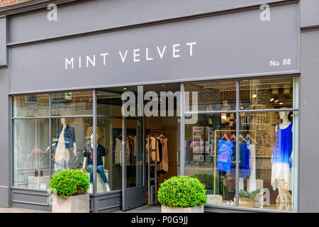 Mint Velvet shop sign, retailer of womens clothing and accessories ...
