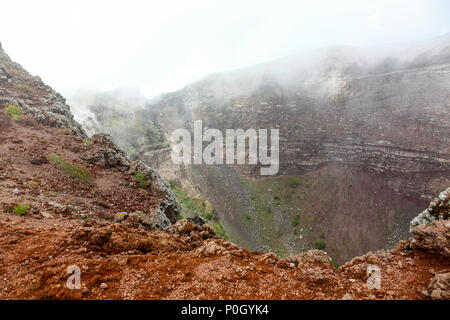 Tourists Mount Vesuvius, volcano, somma-stratovolcano, gulf of naples ...