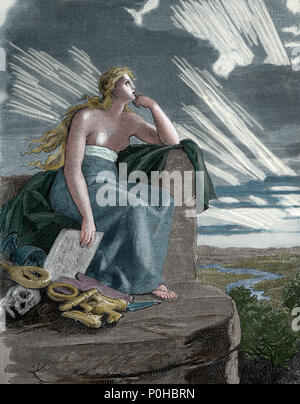 Veleda - Germanic prophet of the tribe of the Bructeri Stock Photo - Alamy