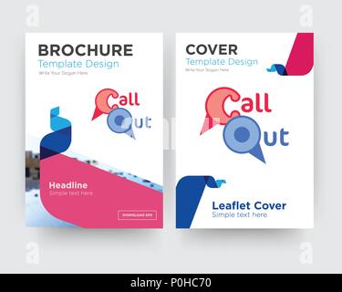 abstract callout shape with blue background vector illustration Stock ...