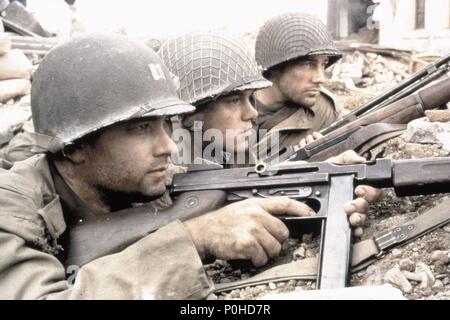 TOM HANKS, STEVEN SPIELBERG, EDWARD BURNS and MATT DAMON in SAVING ...