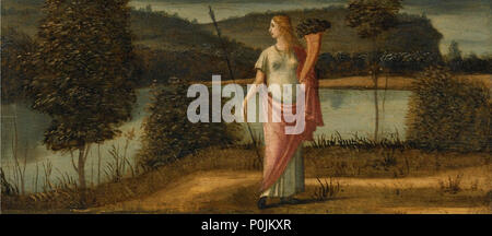 'Allegorical Figure of a Woman in a Landscape Holding Spear ...