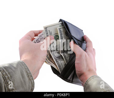 Man pulling out money from a magical hat Stock Photo - Alamy