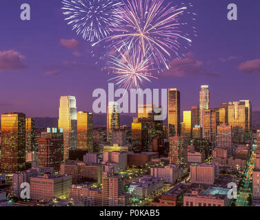 1995 HISTORICAL DOWNTOWN SKYLINE LOS ANGELES CALIFORNIA USA Stock Photo ...