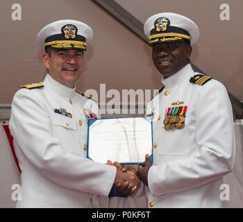 PORTSMOUTH, Va. (June 1, 2018) Rear Adm. Brad Skillman, commander ...