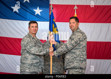 Lt. Col. Bobby Buckner, right, 23d Aircraft Maintenance Squadron ...