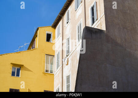 old buildings in Rome with linear perspective Stock Photo - Alamy