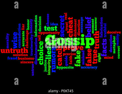 Gossip, word cloud concept on black background Stock Photo - Alamy