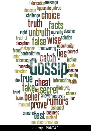 Gossip, word cloud concept on black background Stock Photo - Alamy