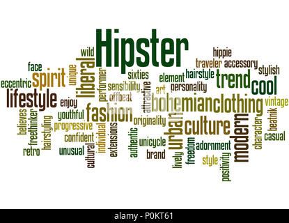 Hipster, word cloud concept on white background Stock Photo - Alamy