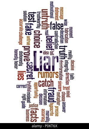 Liar, word cloud concept on white background Stock Photo - Alamy