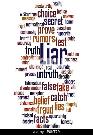 Liar, word cloud concept on black background Stock Photo - Alamy