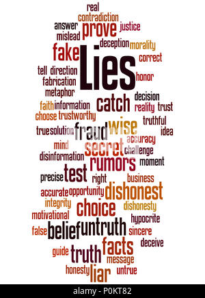 Lies, word cloud concept on white background Stock Photo - Alamy