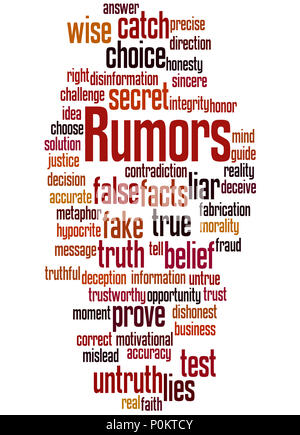 Rumors, word cloud concept on black background Stock Photo - Alamy