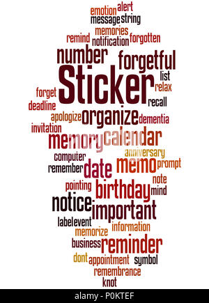 Sticker, word cloud concept on black background Stock Photo - Alamy