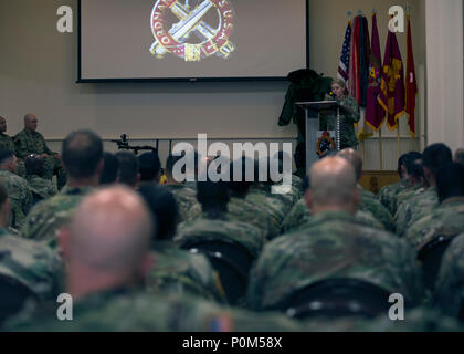 Brig. Gen. Heidi Hoyle, the 41st Chief of Ordnance, gives a speech at ...