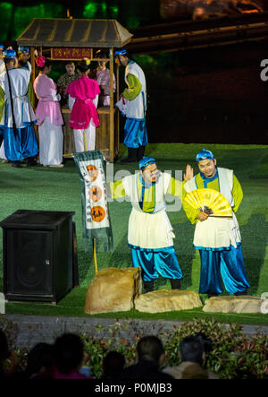 Yangzhou, Jiangsu, China. Evening Dance Show, "A Night of Flowers and ...