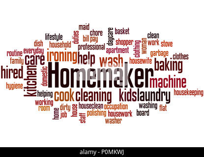 Homemaker word cloud concept on white background Stock Photo - Alamy