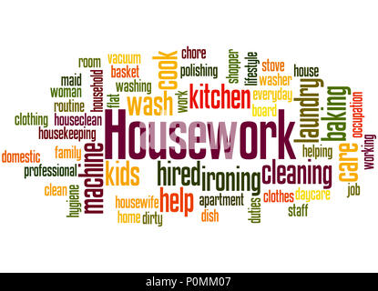 Housekeeping word cloud concept on white background Stock Photo - Alamy