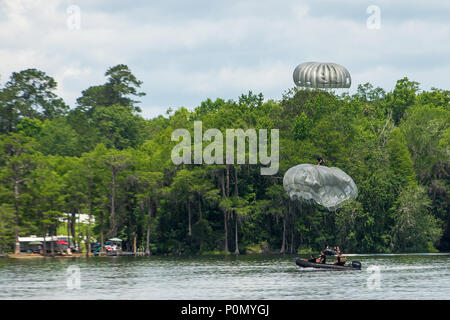 Soldiers from the 6th Ranger Training Battalion, at Camp Rudder ...