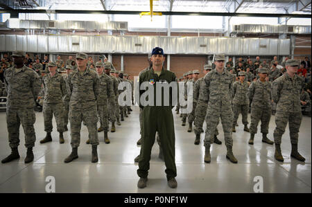 Col. Erick Gilbert, 57th Wing vice commander, stands with the formation ...