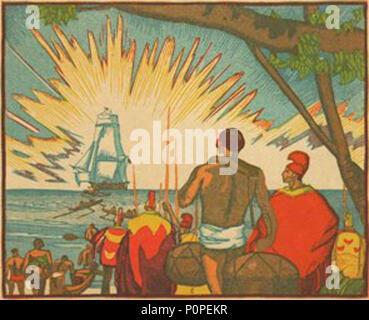 'Ship on the Horizon' is a woodblock print by Arman Manookian ...