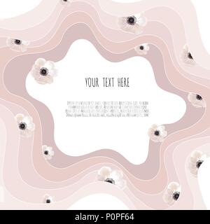 Topographic frame design. Modern graphic art collage, abstract geometry ...