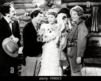 GROUCHO MARX, DIANA LEWIS, HARPO MARX, CHICO MARX, GO WEST, 1940 Stock ...