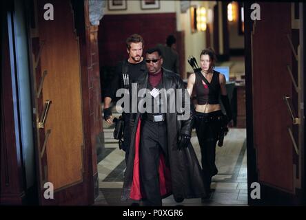 RYAN REYNOLDS, WESLEY SNIPES, JESSICA BIEL, BLADE: TRINITY, 2004 Stock Photo - Alamy