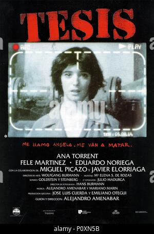 Original Film Title: TESIS. English Title: TESIS. Film Director ...