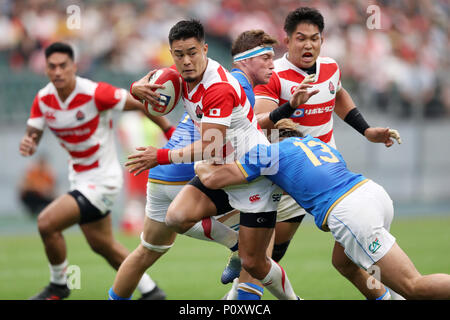 Oita, Japan. 9th June, 2018. (L to R) Koo Jiwon (JPN), Samuera Anise ...
