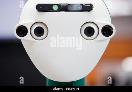 10 June 2018, Hanover, Germany: A robot ARMAR-6 by KIT (Karlsruhe ...