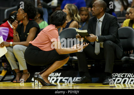 Chicago Sky coach Amber Stocks during the Chicago Sky vs Los Angeles ...