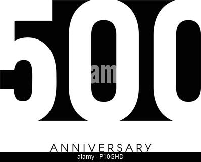 500th Anniversary vector icon. Birthday logo template. Greeting card ...