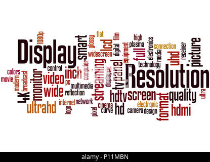 Display Resolution, word cloud concept on white background Stock Photo ...